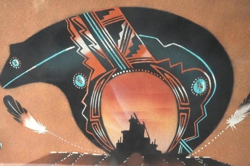 Ben Mitchell | Navajo Ben Mitchell Native American Sand painting ...