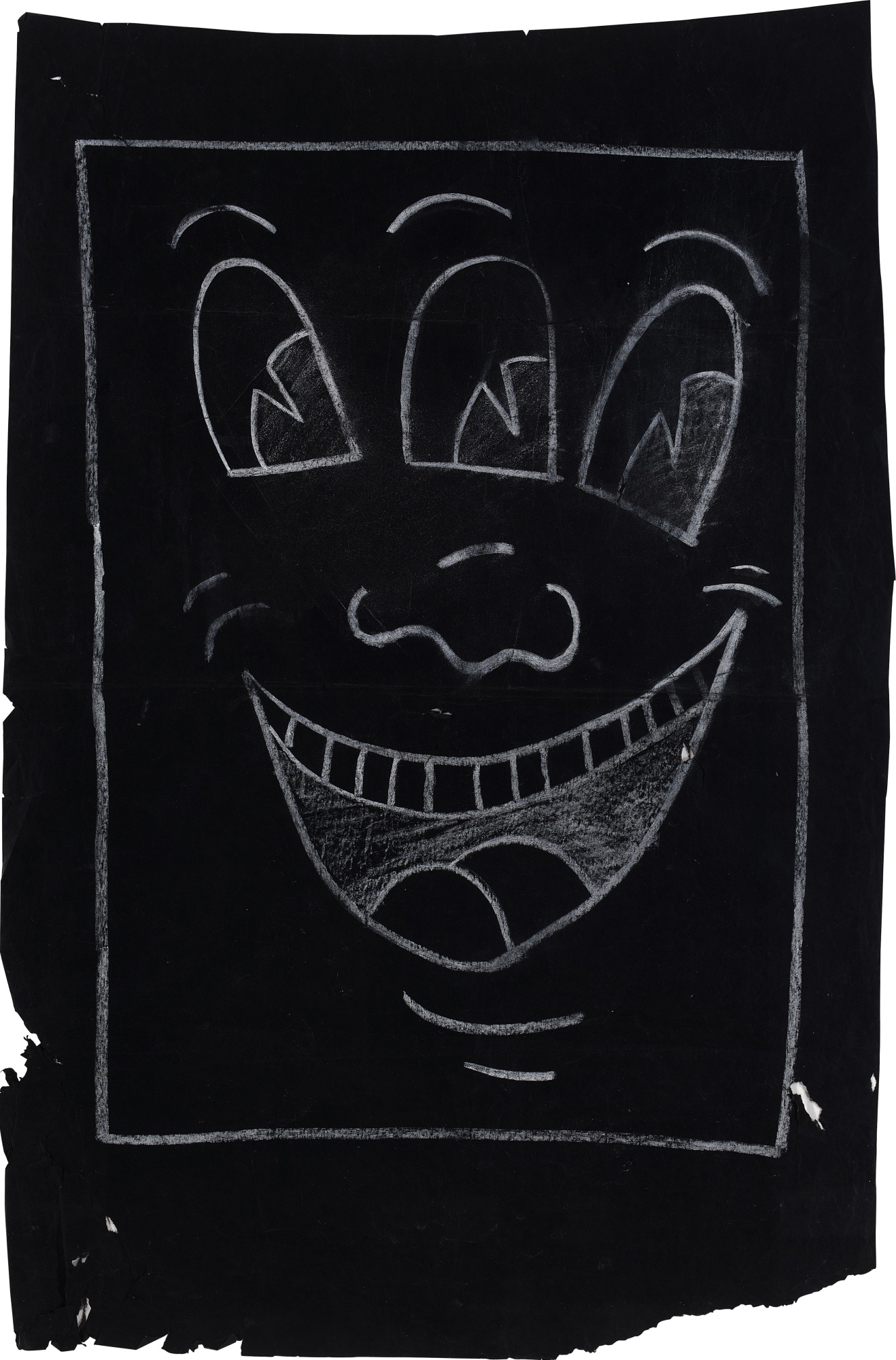 Keith Haring | Untitled (Three-Eyed Smiley Face) (1982 - 1985) | MutualArt