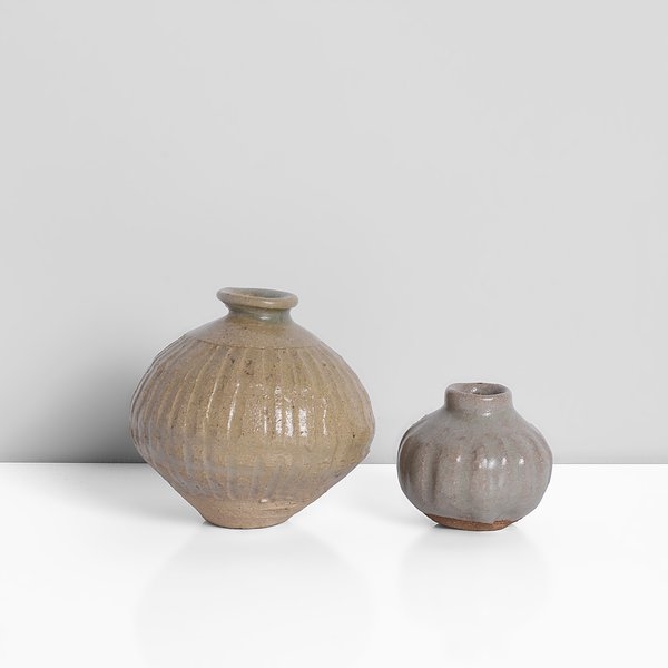 Katherine Pleydell-Bouverie | Two Small Fluted Pots | MutualArt