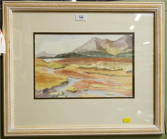 Joan Webb | JOAN WEBB WATERCOLOUR MOUNTAIN SCENE 34 X 22 CM | MutualArt