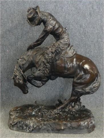 Frederic Remington | FREDERIC REMINGTON BRONZE RATTLER | MutualArt