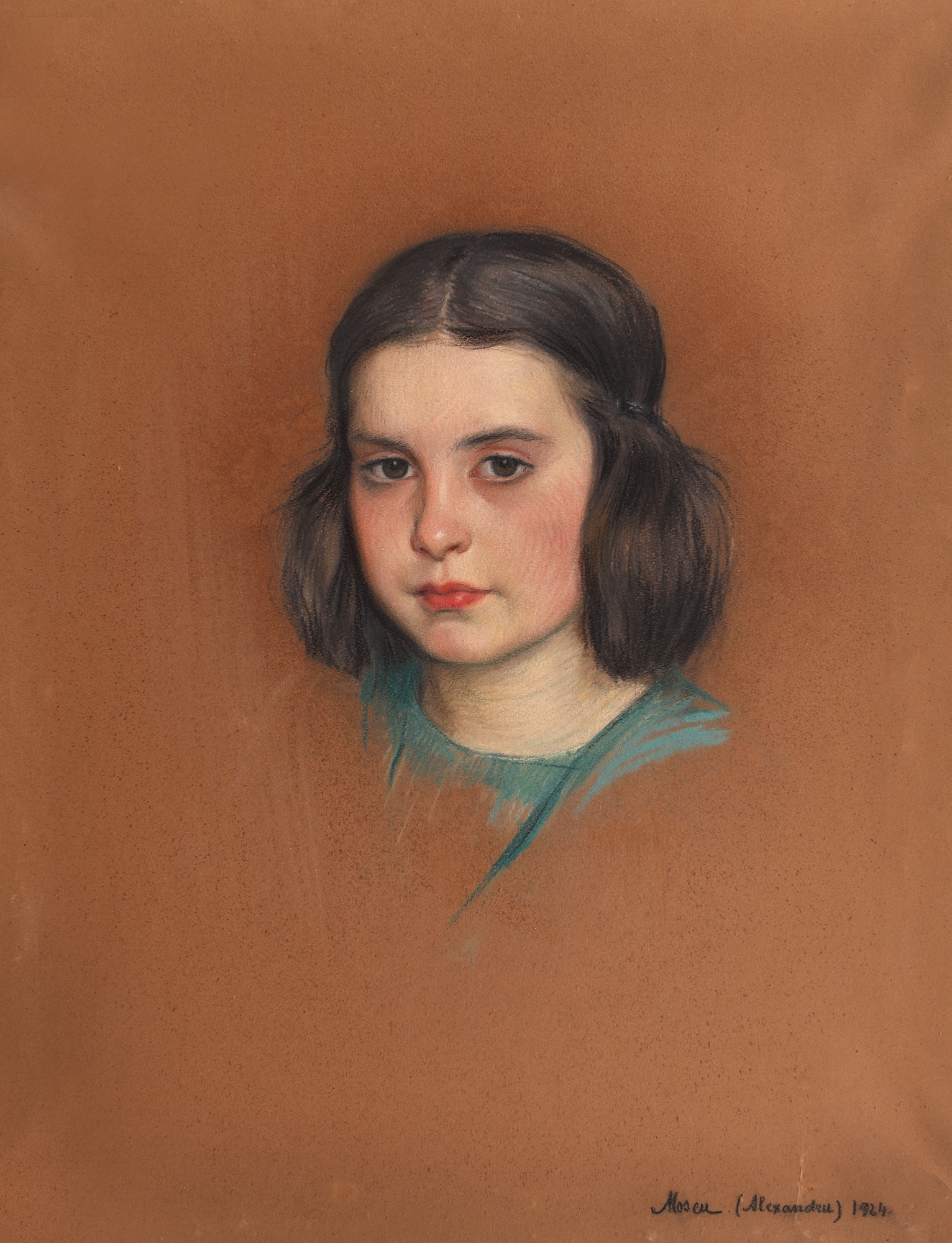 Alexandru Moscu | Portrait of a Little Girl [1924] (1924) | MutualArt