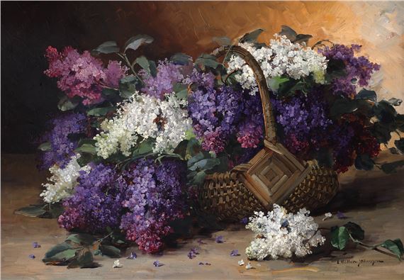 Elena Muller-Stăncescu | Basket with Lilac (Circa 17) | MutualArt