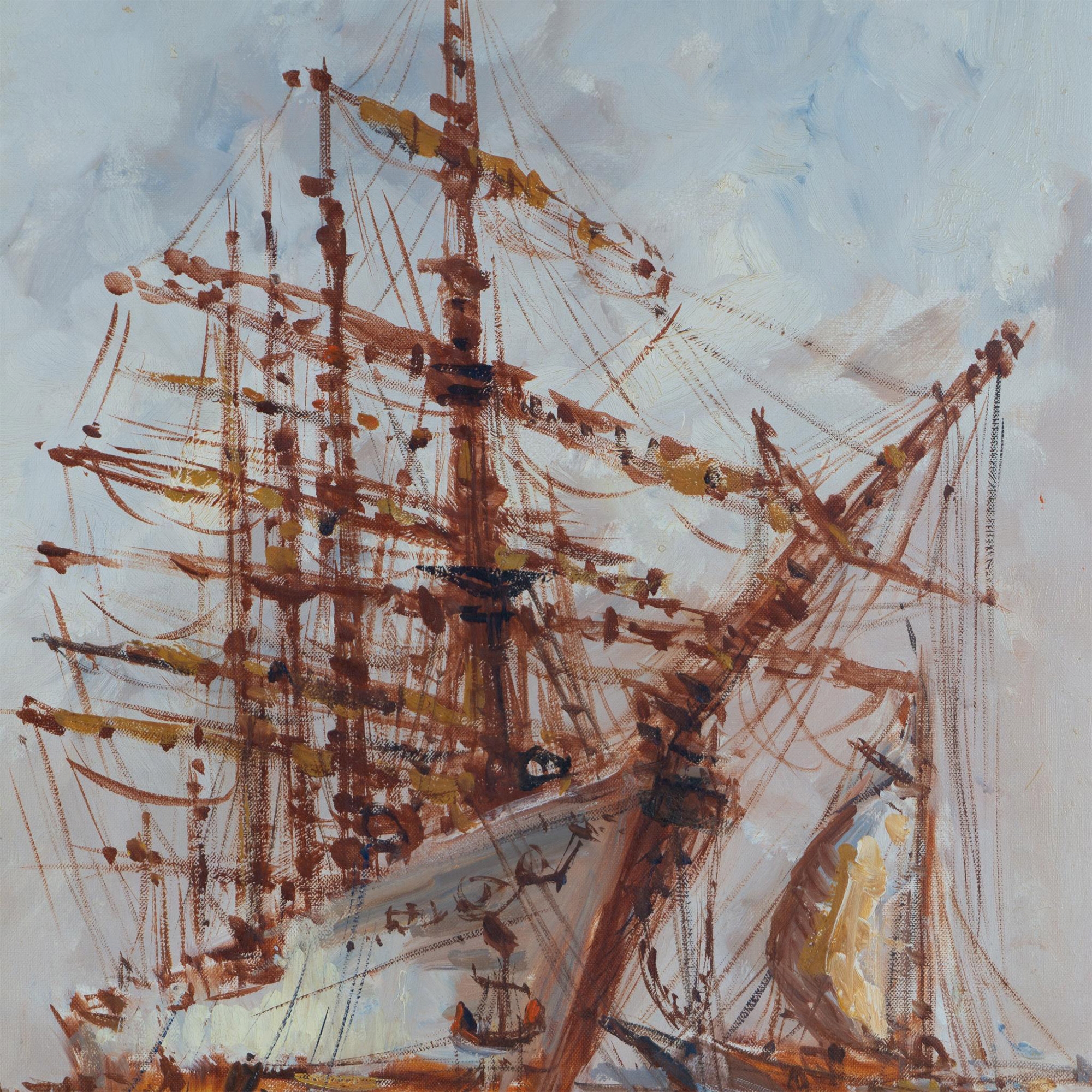 Willem Bos | Harbor Scene (1950) | MutualArt