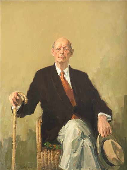 David Poole | three quarter length portrait of Robert Strauss | MutualArt