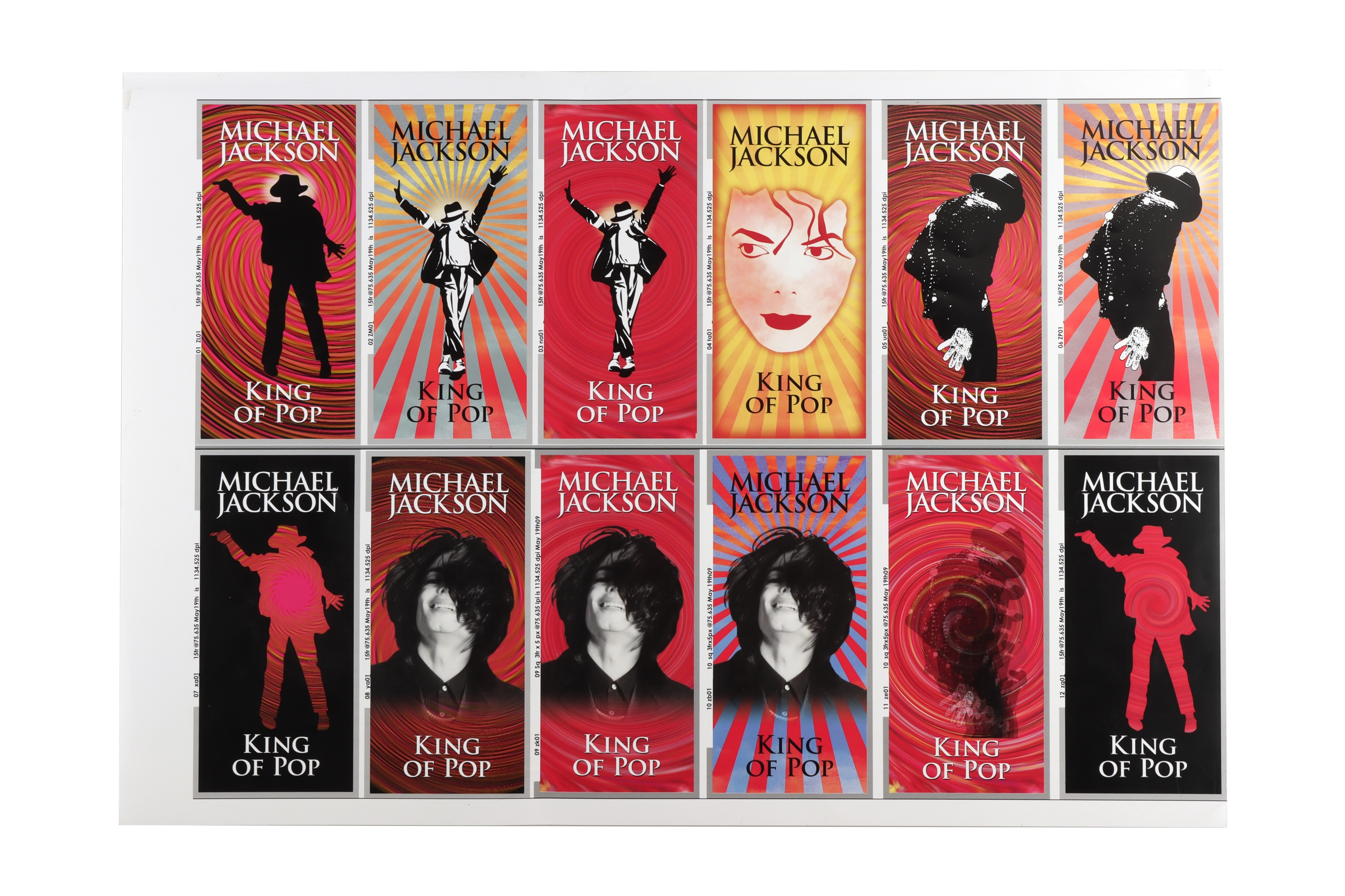 Michael Jackson | Proof Set of Ticket Designs for Michael Jackson This ...