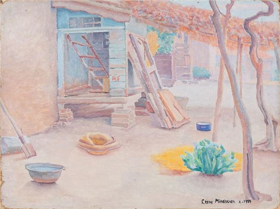Leone Minassian | Court in Polesine, 1929 (1929) | MutualArt