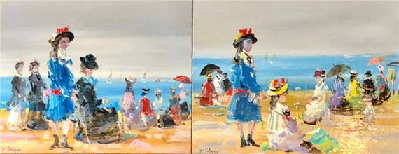 Jean Calogero | Elégantes sur la plage | MutualArt