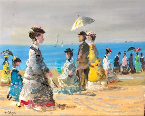 Jean Calogero | Elégantes sur la plage | MutualArt