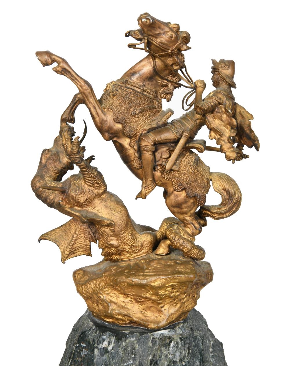 Carl Kauba | Saint George and the Dragon Sculpture After Carl Kauba ...