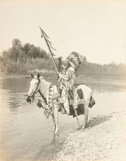 Harry Pollard | Chief Duck of Black Foot Indians on mat paper | MutualArt