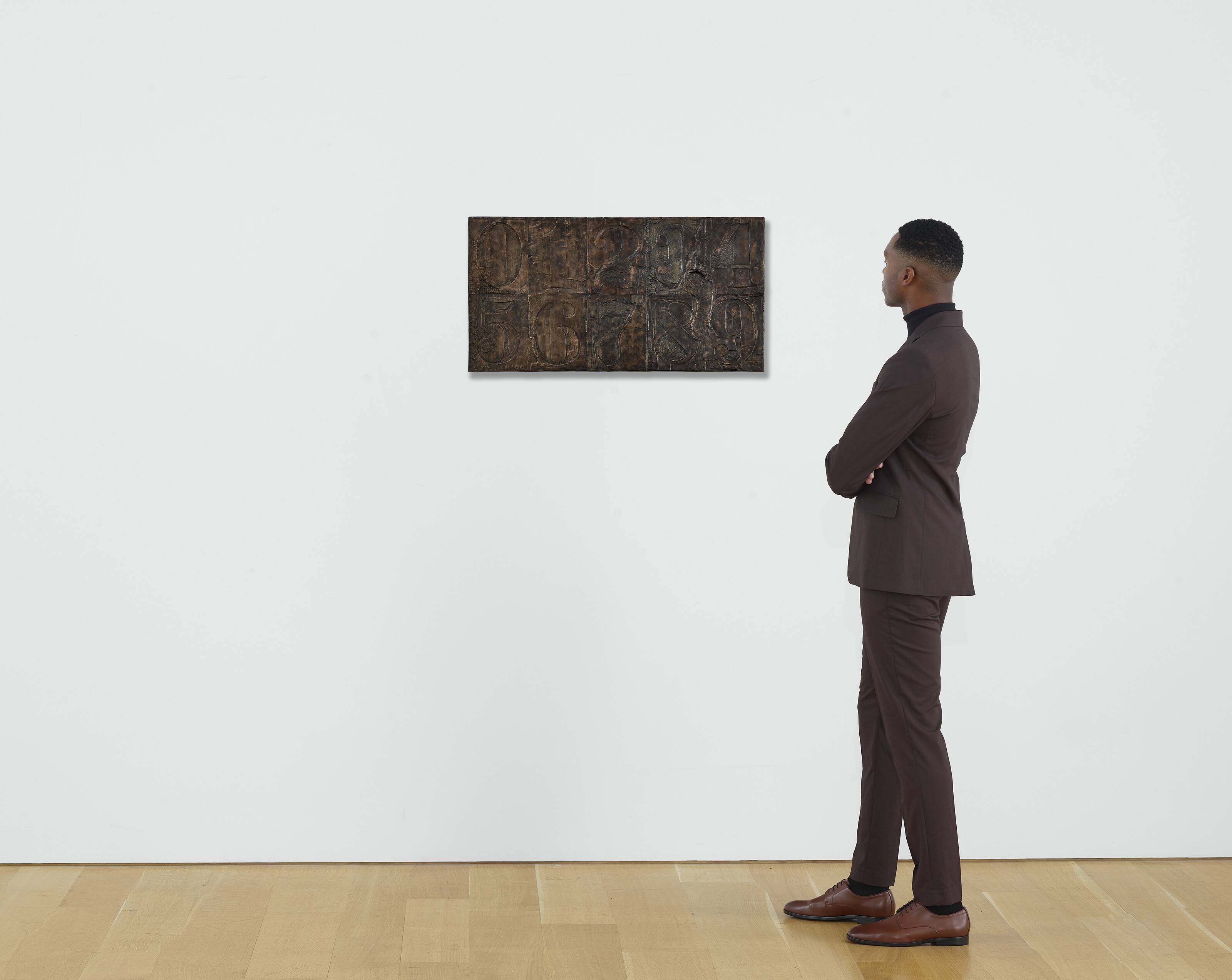 Jasper Johns | 0-9 (with Merce’s Footprint (2009) | MutualArt