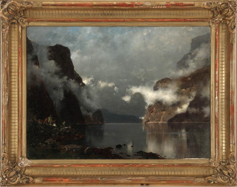 Georg Anton Rasmussen | Sunshine on a small house in a mountain ...