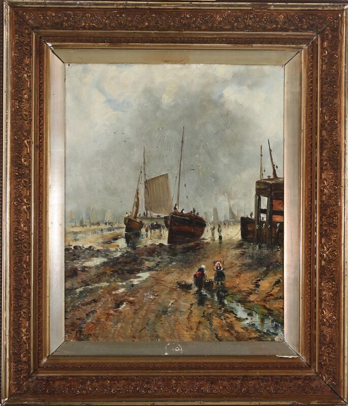 Alexander Fraser | Coastal scenery with mussel collectors | MutualArt