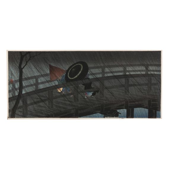 Takahashi Shōtei | Rain on Izumi Bridge | MutualArt