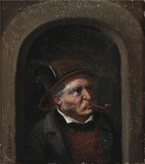 Christian Andreas Schleisner | A gentleman standing in a window with a ...