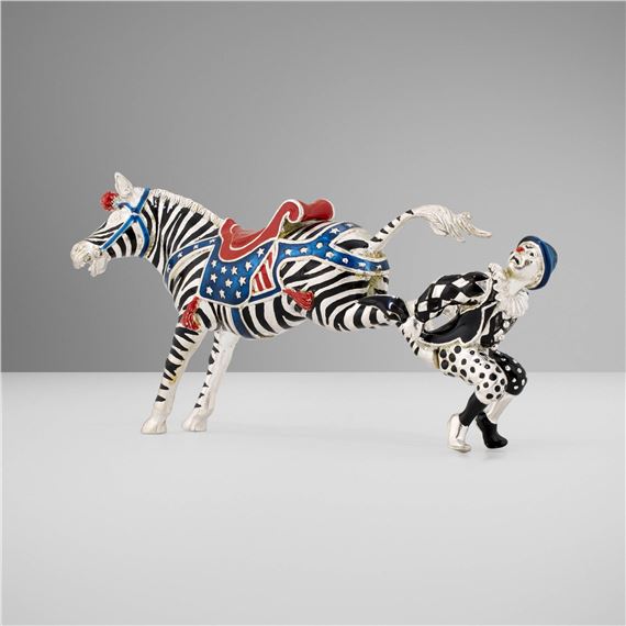 Gene Moore | Circus clown and zebra (1988 - 1990) | MutualArt