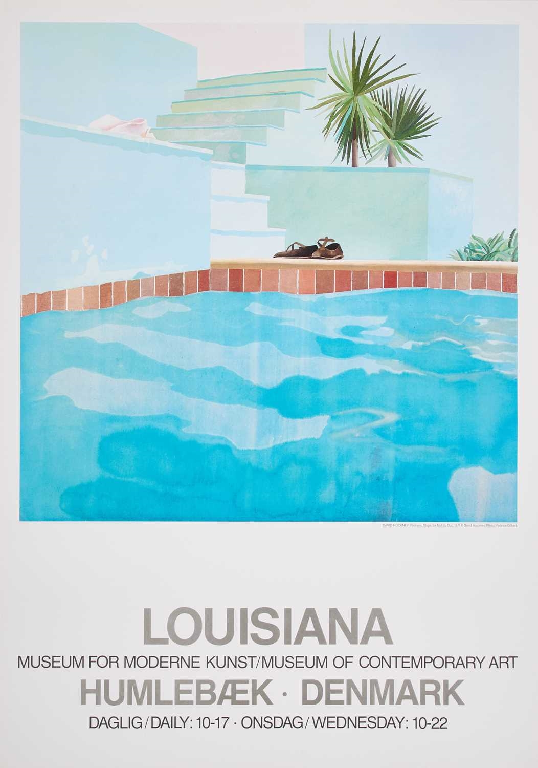David Hockney | AFTER DAVID HOCKNEY (BORN 1937) TWO EXHIBITION POSTERS ...