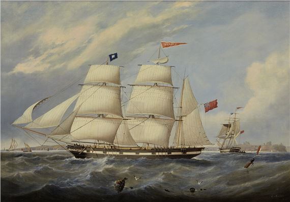 John Walter Scott | The Barque 'Medora' Off Tynemouth (1855) | MutualArt
