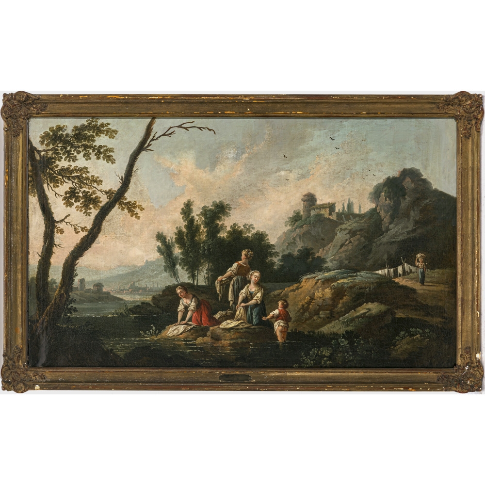 Francesco Zuccarelli | Three washerwomen at the well | MutualArt