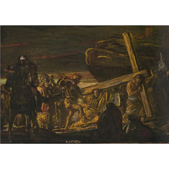 Max Kuschel | Christ carrying the cross to Golgotha (1862) | MutualArt