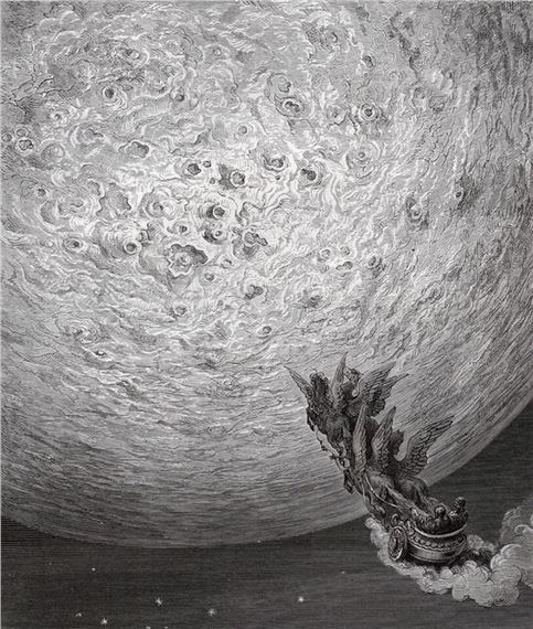Gustave Doré | John and Astolfo travel to the moon in search of Orlando ...