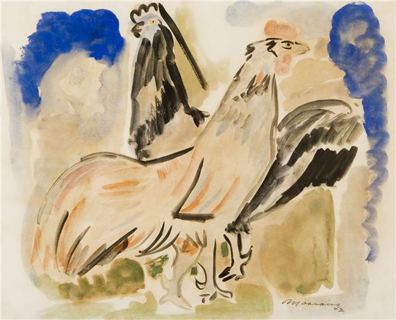 Mariano Rodriguez | Gallos, 1942 (2004) | MutualArt