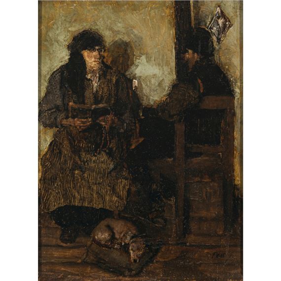 Paul Mathias Padua | Paul Mathias Padua - Peasant couple with dog (1903 ...