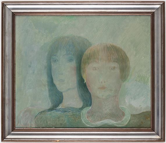 Jóhannes Kjarval | Portrait of two girls (45) | MutualArt