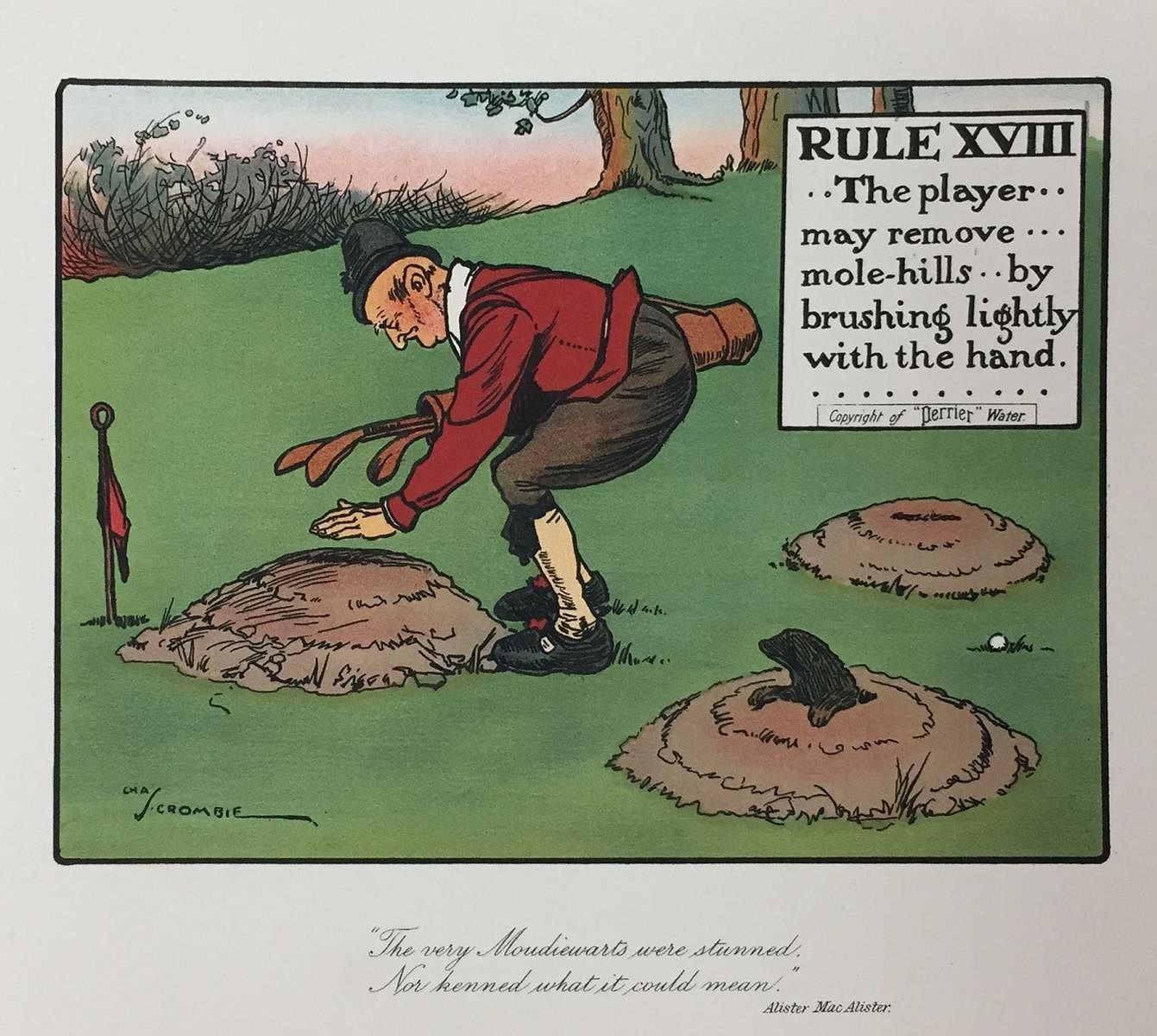 Chas Crombie | The Rules of Golf XVIII (Circa 1905) | MutualArt