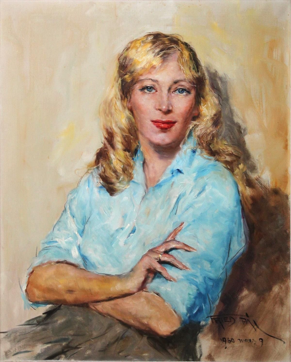 Pal Fried | Portrait of a Blonde Woman (1960) | MutualArt