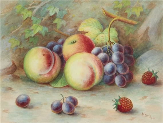 Shuck Albert | ALBERT SHUCK (1880-1961) A PAIR OF STILL LIFES OF FRUIT ...