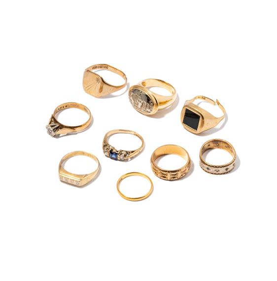 Unknown | Group Of Nine Assorted Gold | MutualArt