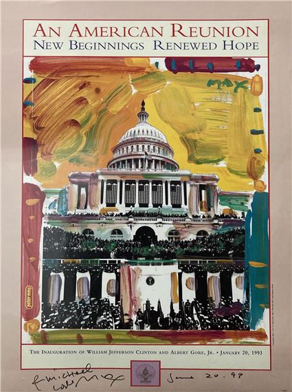 Peter Max | An American Reunion Bill Clinton Inaguration Poster (1993 ...