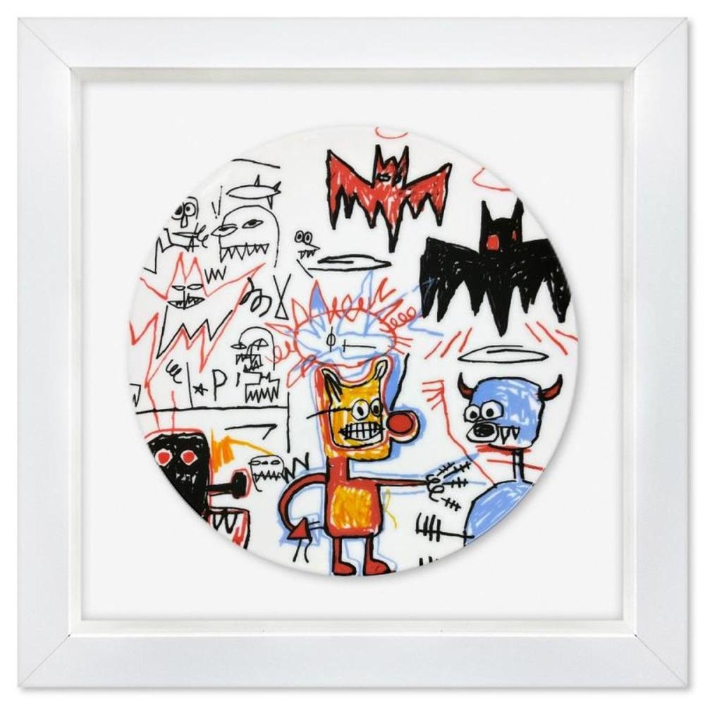 Jean-Michel Basquiat | Batman 1983 Framed Limoges Porcelain Plate ...