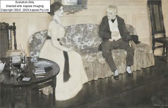 Frank Craig | British 1874-1918 - The Doctor's Visit (1912) | MutualArt