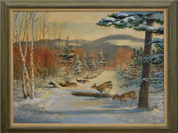 Jim Foote | Deer running through the northern woods of Michigan (1973 ...