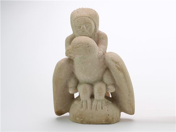 Popeye Reed | Indian with headdress riding the back of an eagle | MutualArt