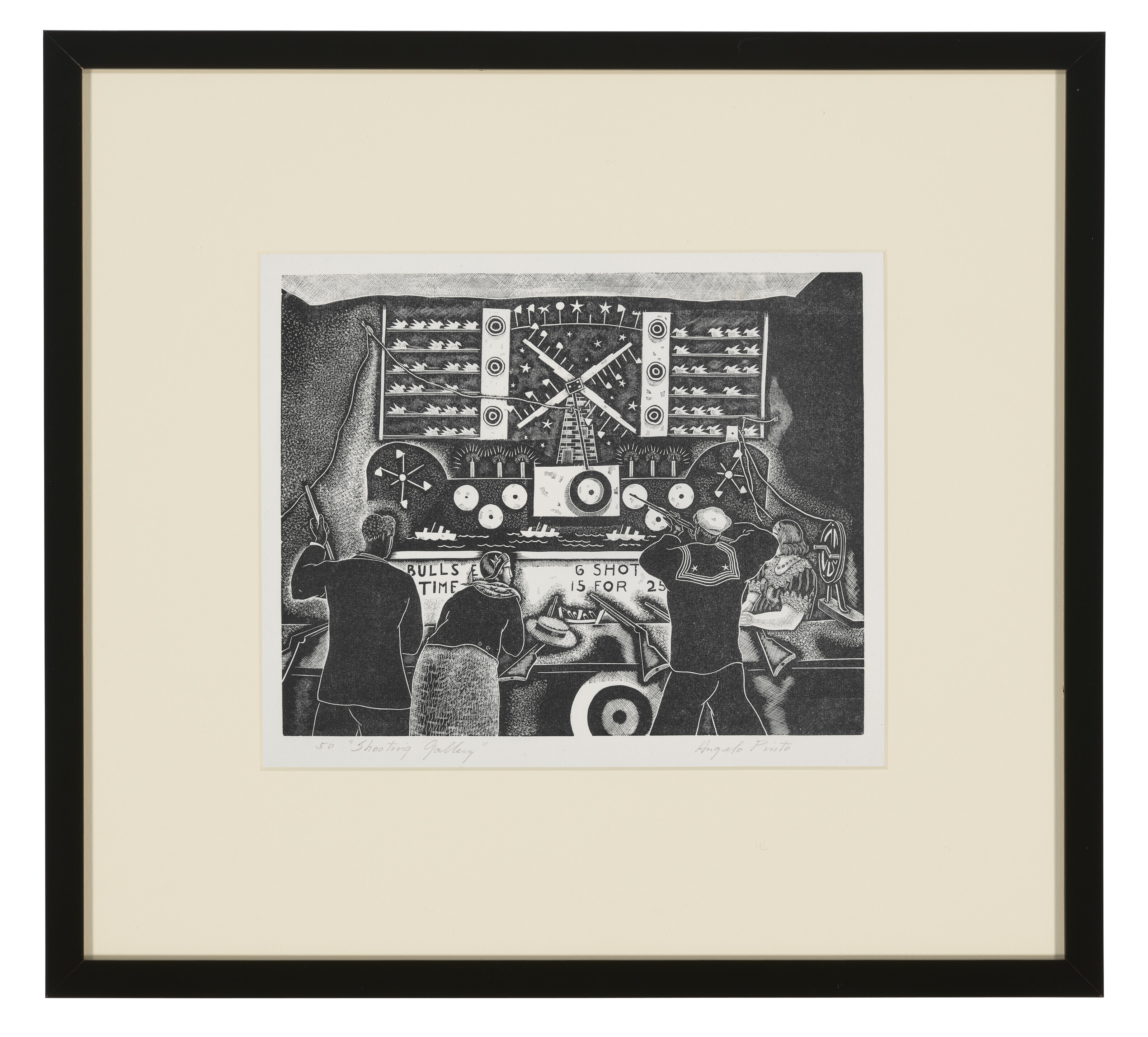 Angelo Pinto | Shooting Gallery (Circa 1936) | MutualArt