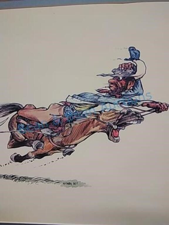 Bud McCaulley | 1968 Bud McCaulley print the Roundup | MutualArt