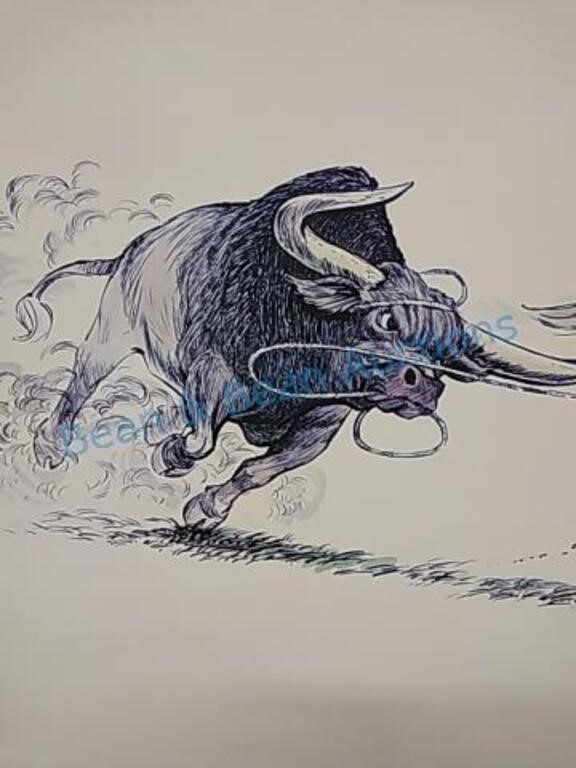 Bud McCaulley | 1968 Bud McCaulley print the Roundup | MutualArt