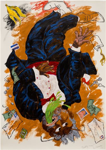 Robert Colescott | Baselitz Man (1990) | MutualArt