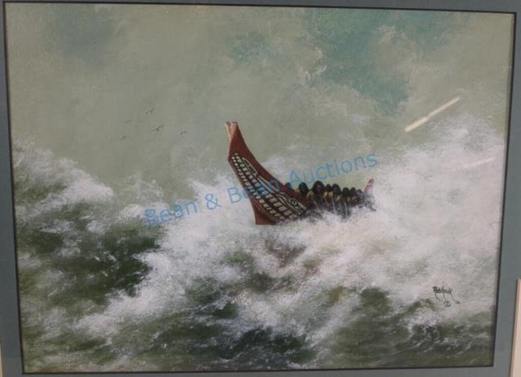 Red Hawk | Riding the Big Waves by Jim Red Hawk | MutualArt
