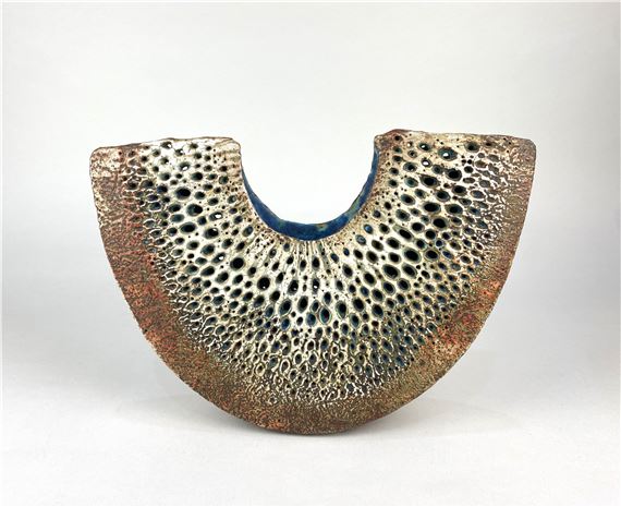 Alan Wallwork | a studio pottery stoneware slice wedge shaped form with ...