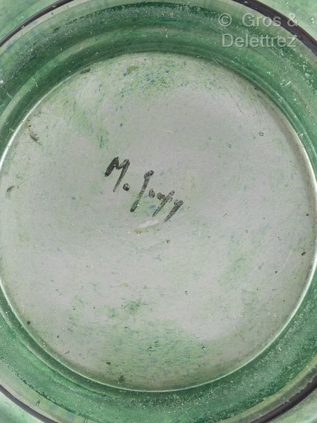 Marcel Goupy | Marcel GOUPY (1886 - 1954) Tinted glass vase with ...