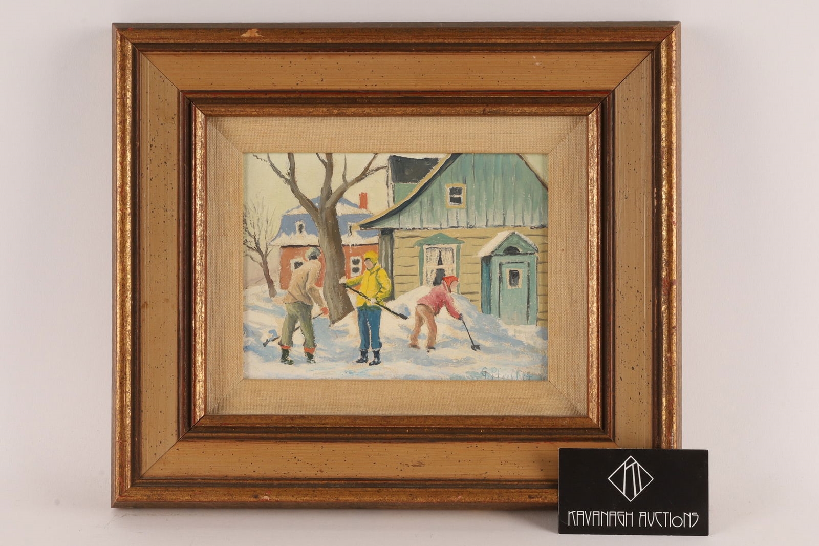 Gordon Edward Pfeiffer | Gordon Pfeiffer Winter Figural Landscape ...