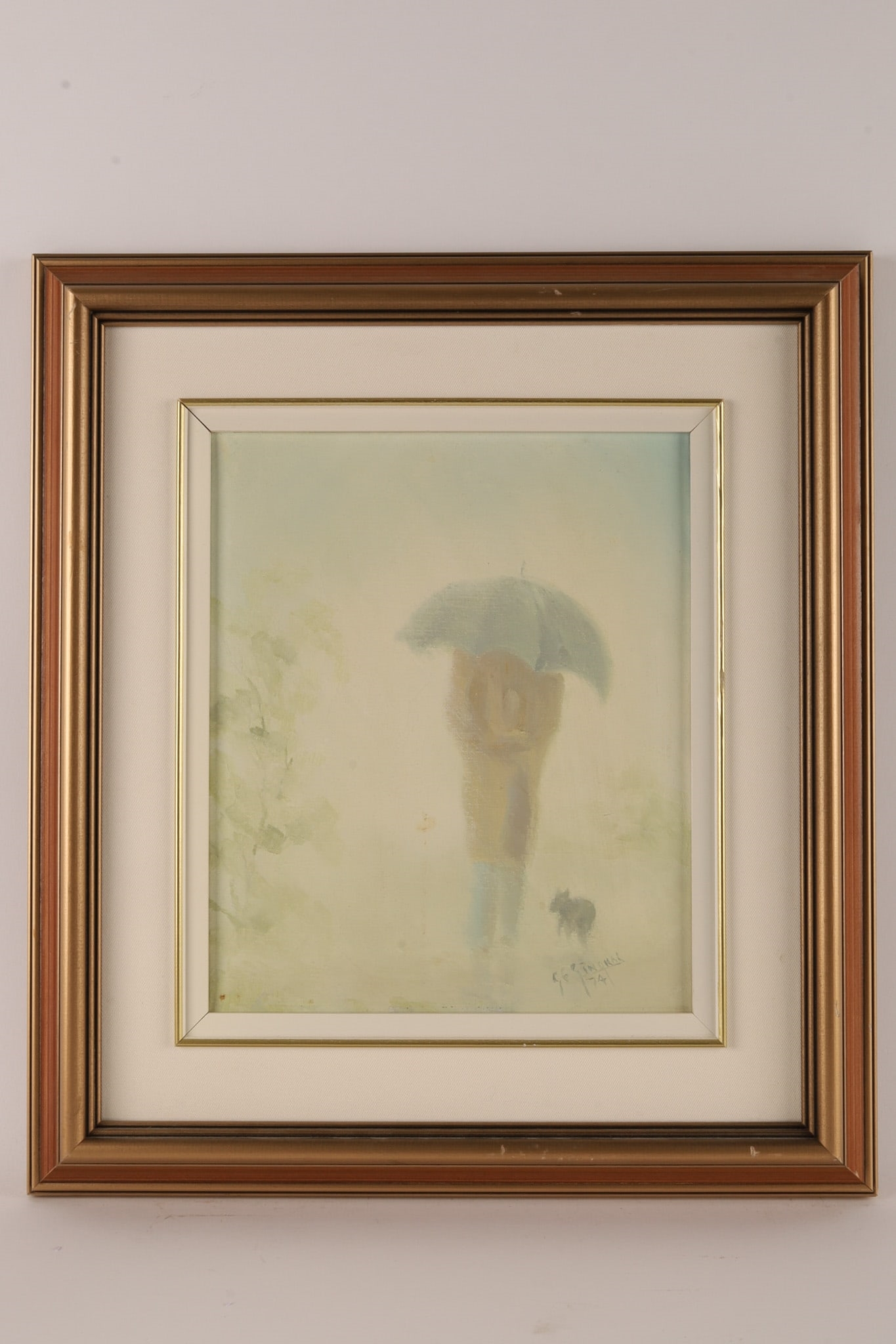 Gilles Gingras | Gilles Gingras Oil on Canvas Figure in the Rain (1974 ...