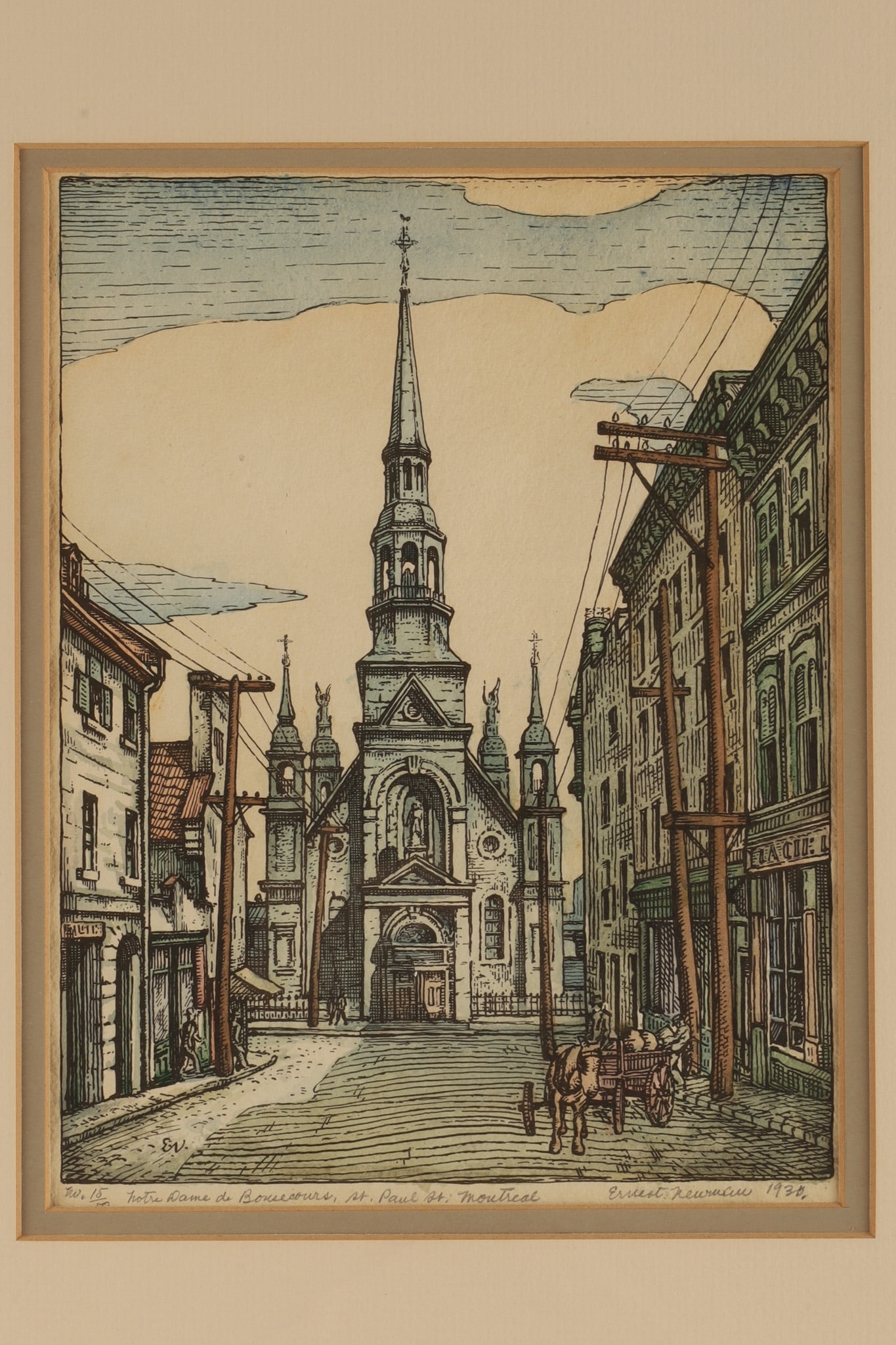 Ernst Neumann | Ernst Neumann Notre Dame de Bonsecours Etching (1930 ...