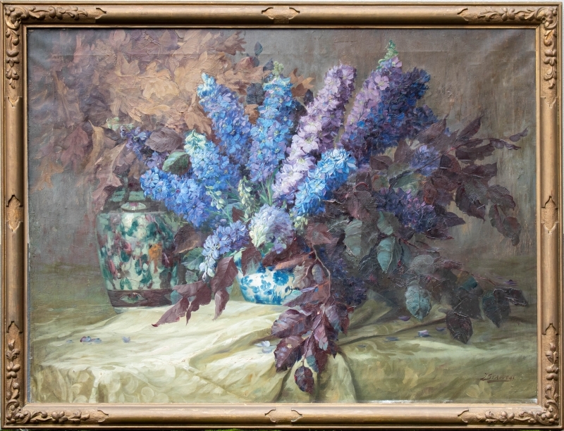 Julien Stappers | Composition au bouquet de delphiniums | MutualArt