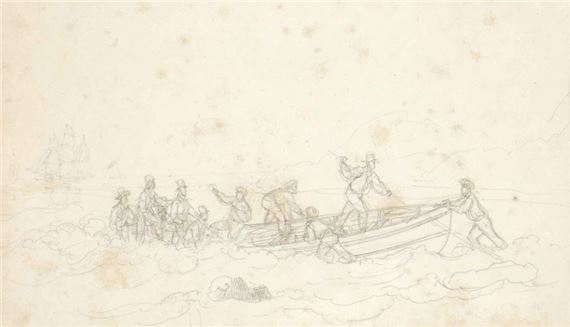 François Joseph Frédéric Roux | attributed to Boat at sea | MutualArt